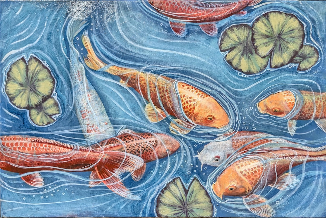 Koi Fish Art Print - Etsy