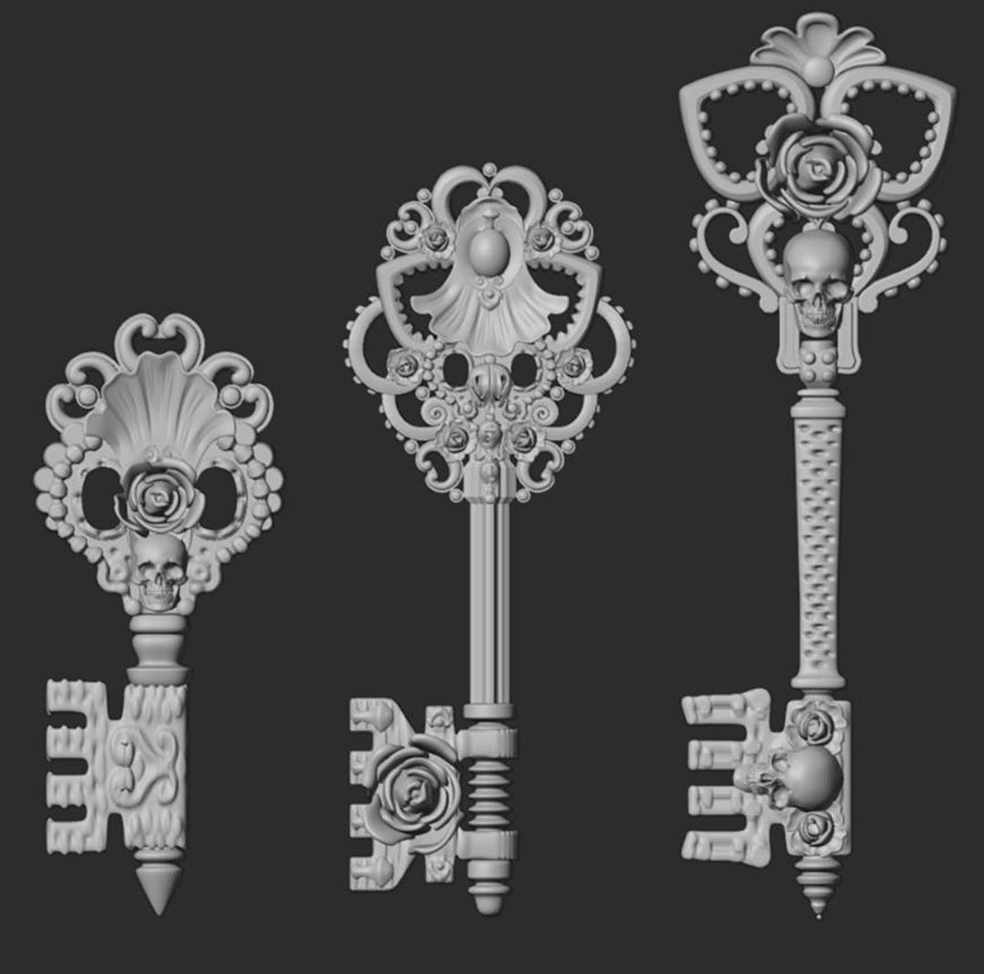 GOTH KEY SET - Etsy