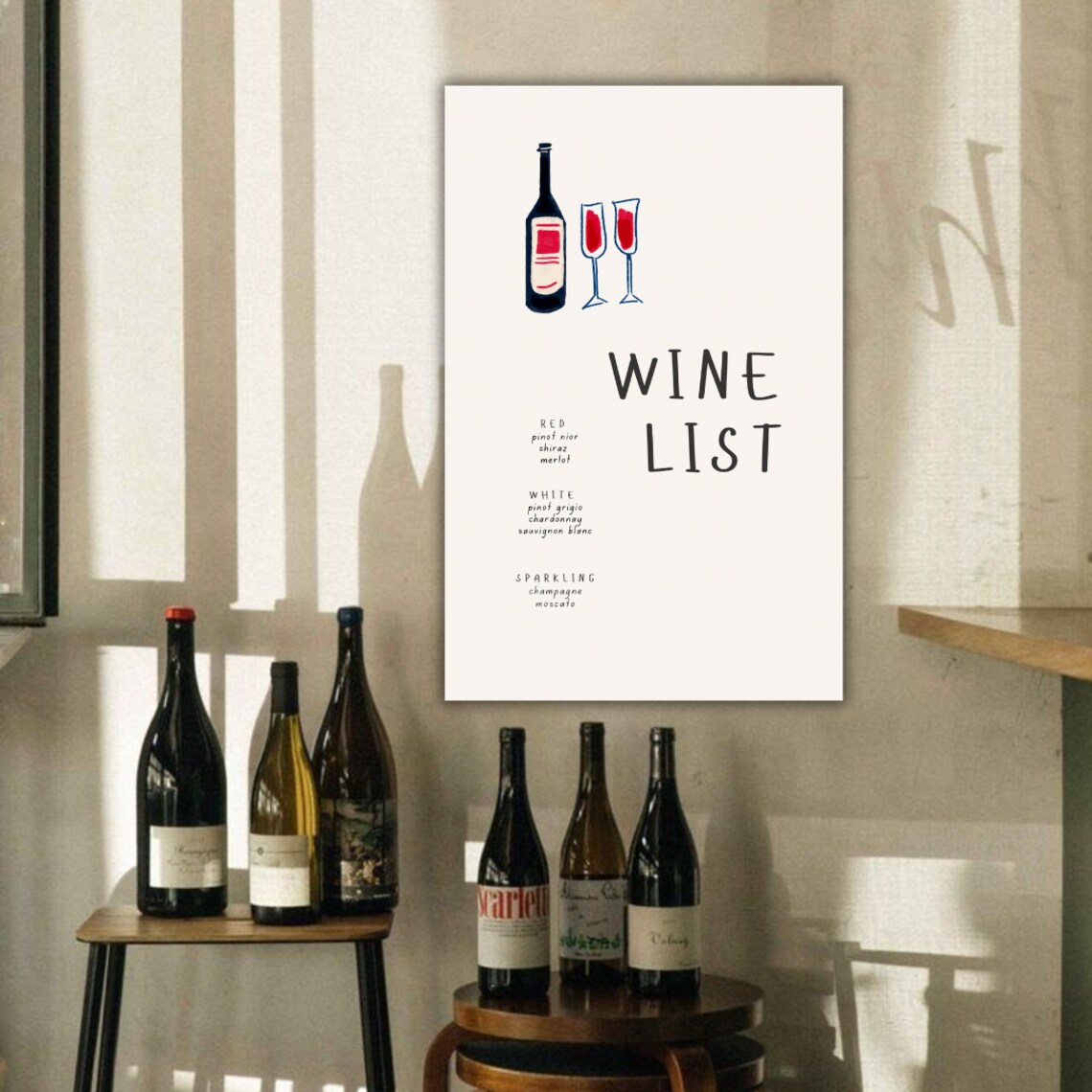 Wine List, Template, Digital Download, Digital Template, Menu - Etsy