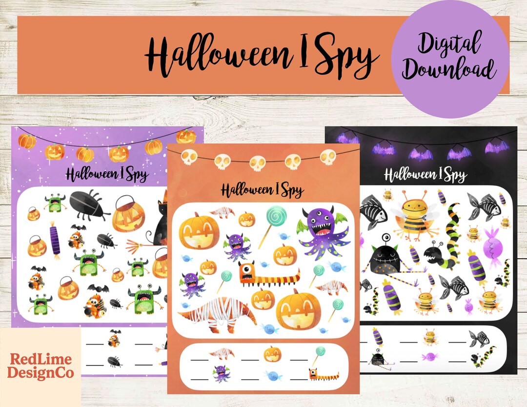 Halloween I Spy Game | Printable Activity for Kids | Fun Classroom or ...