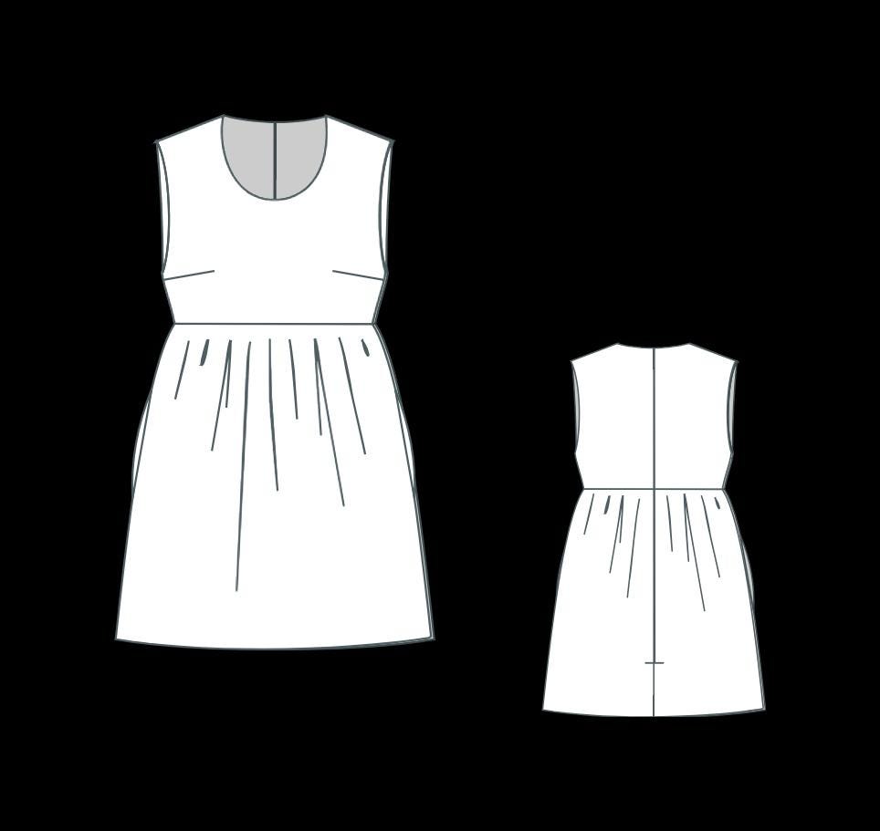 Linen Mini Dress Sewing Pattern: Sleeveless Gathered Design (XS-4XL ...