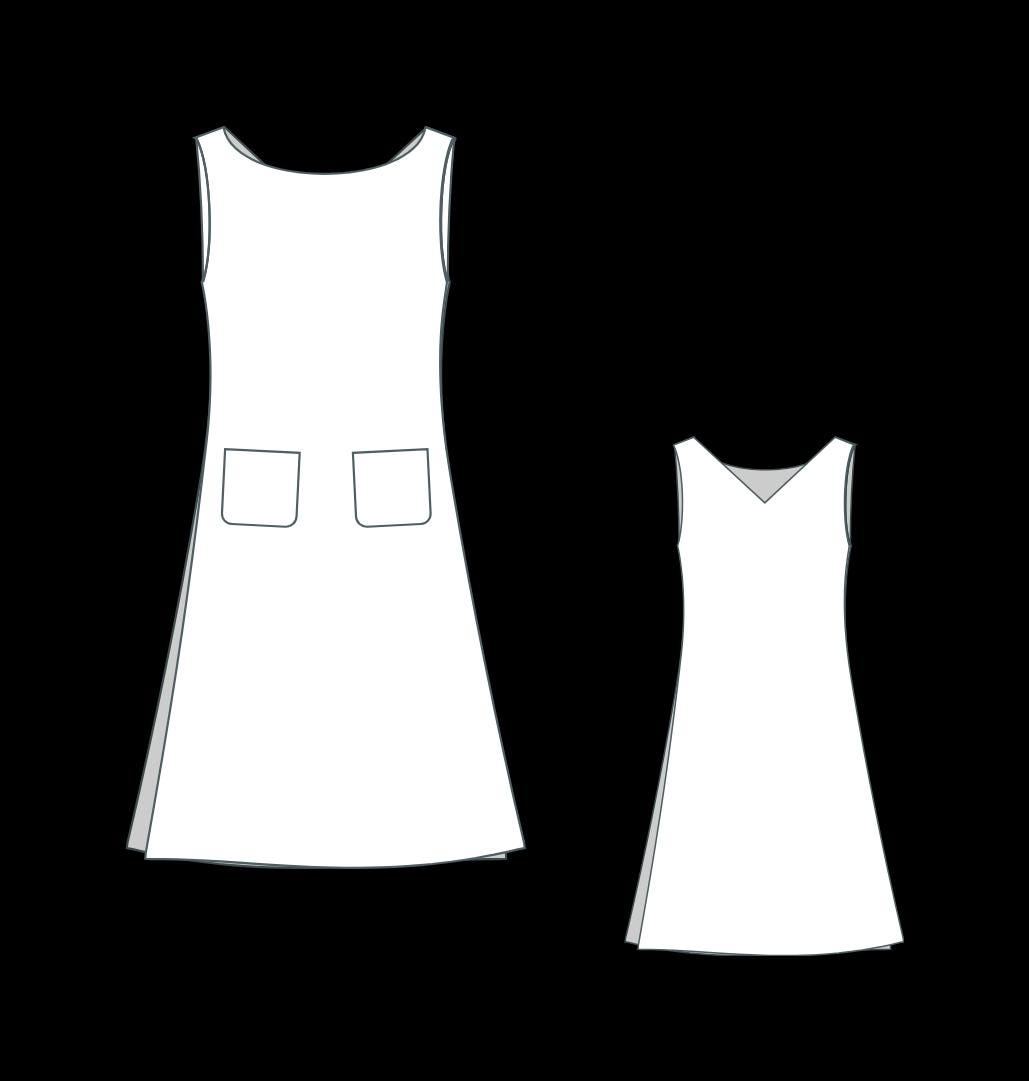 Linen Shift Dress Sewing Pattern, Sleeveless A-line Mini, V Back ...