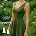 V-neck Fit and Flare Dress Sewing Pattern: Elegant Garden Party Style ...