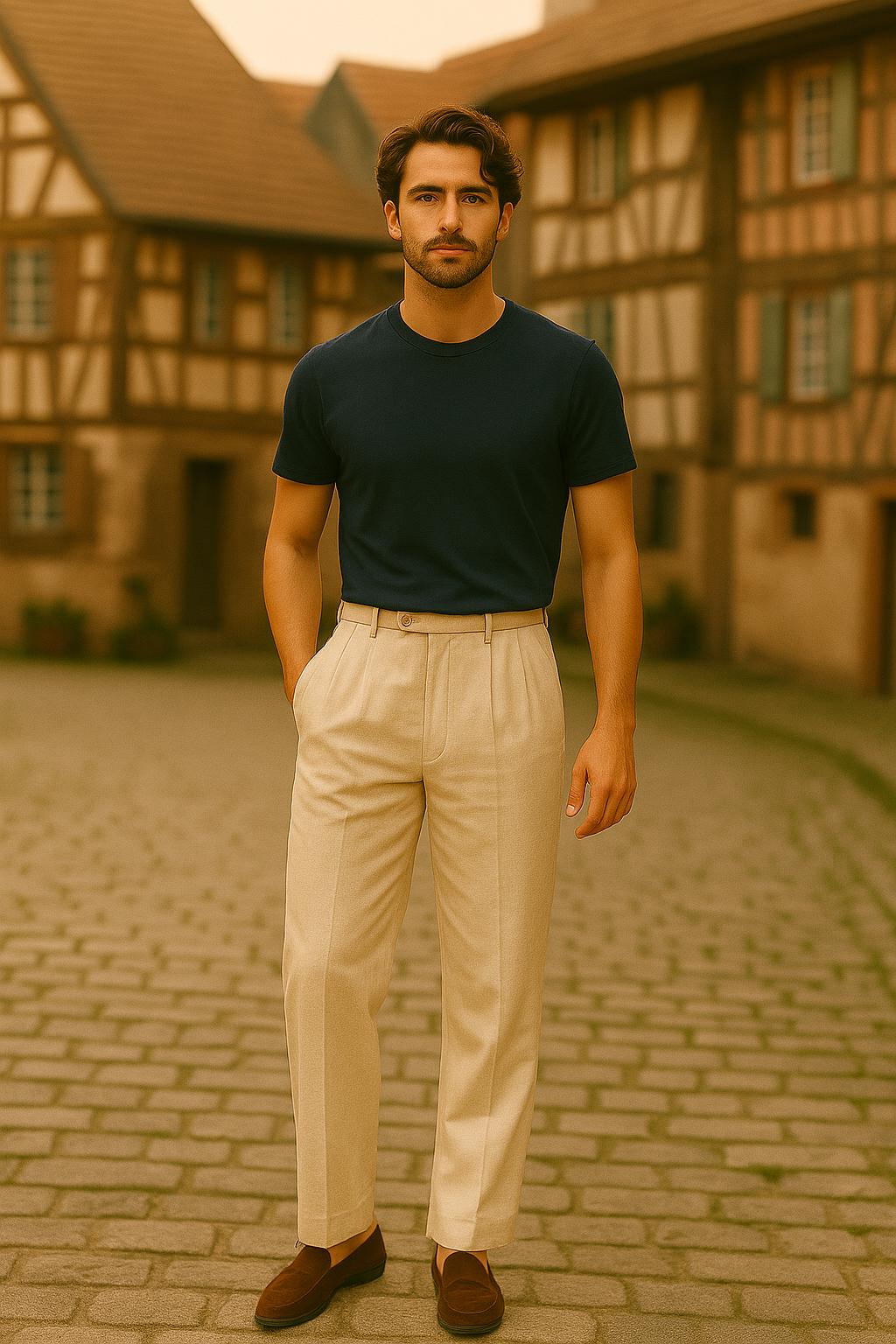 Mens Wide Leg Pants Sewing Pattern High Waist Trousers Pdf Pattern