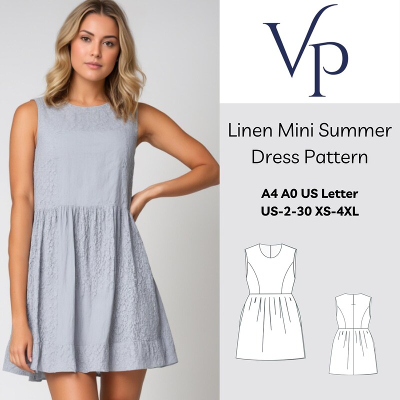 Linen Dress Pattern Etsy