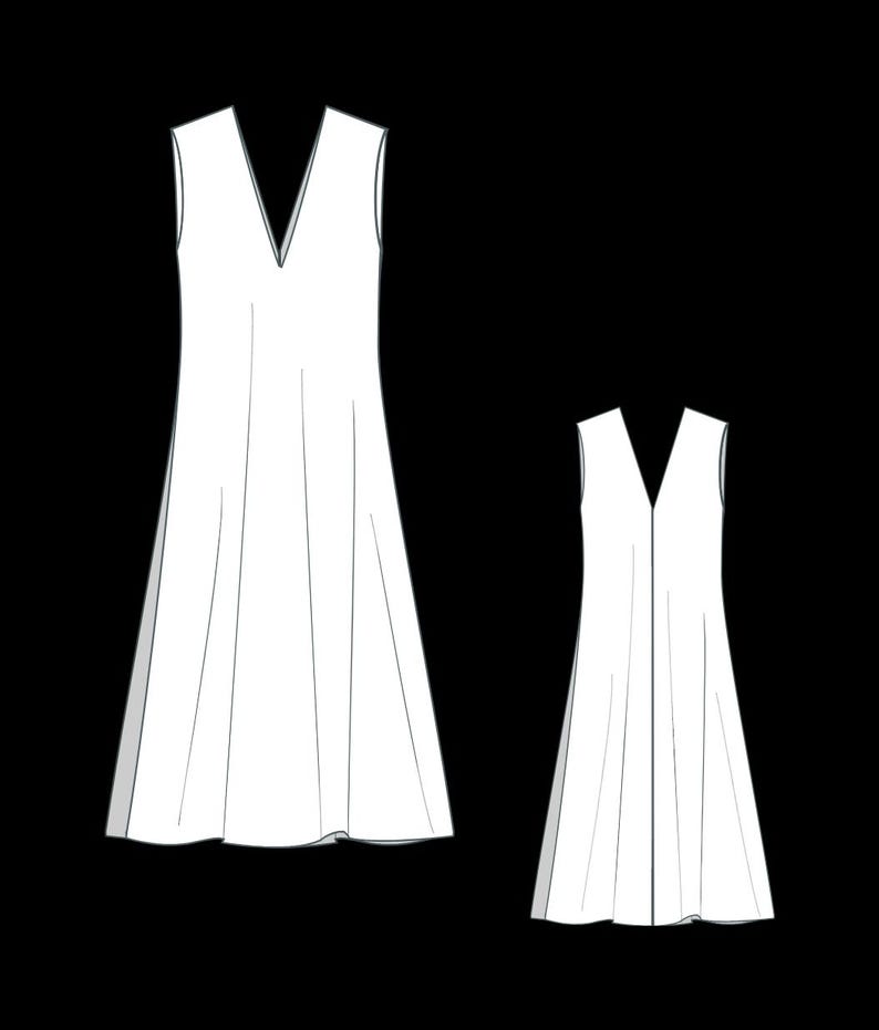 Linen V Neck Midi Dress Sewing Pattern (XS-4XL) (digital PDF) - Etsy