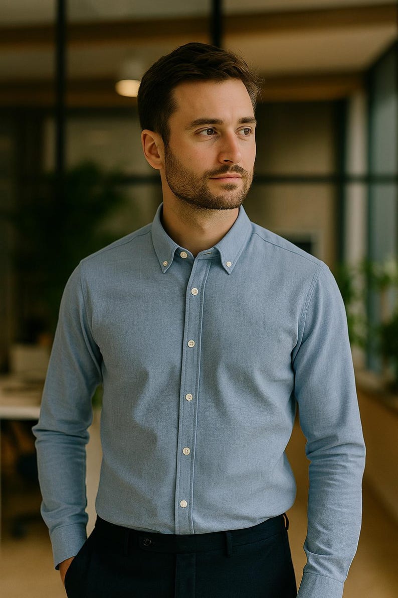 Men's Button-up Shirt Sewing Pattern: Classic Long Sleeve Design (PDF ...