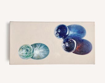 Realistic Painting of Glass Marbles Print of Original Oil Painting ...