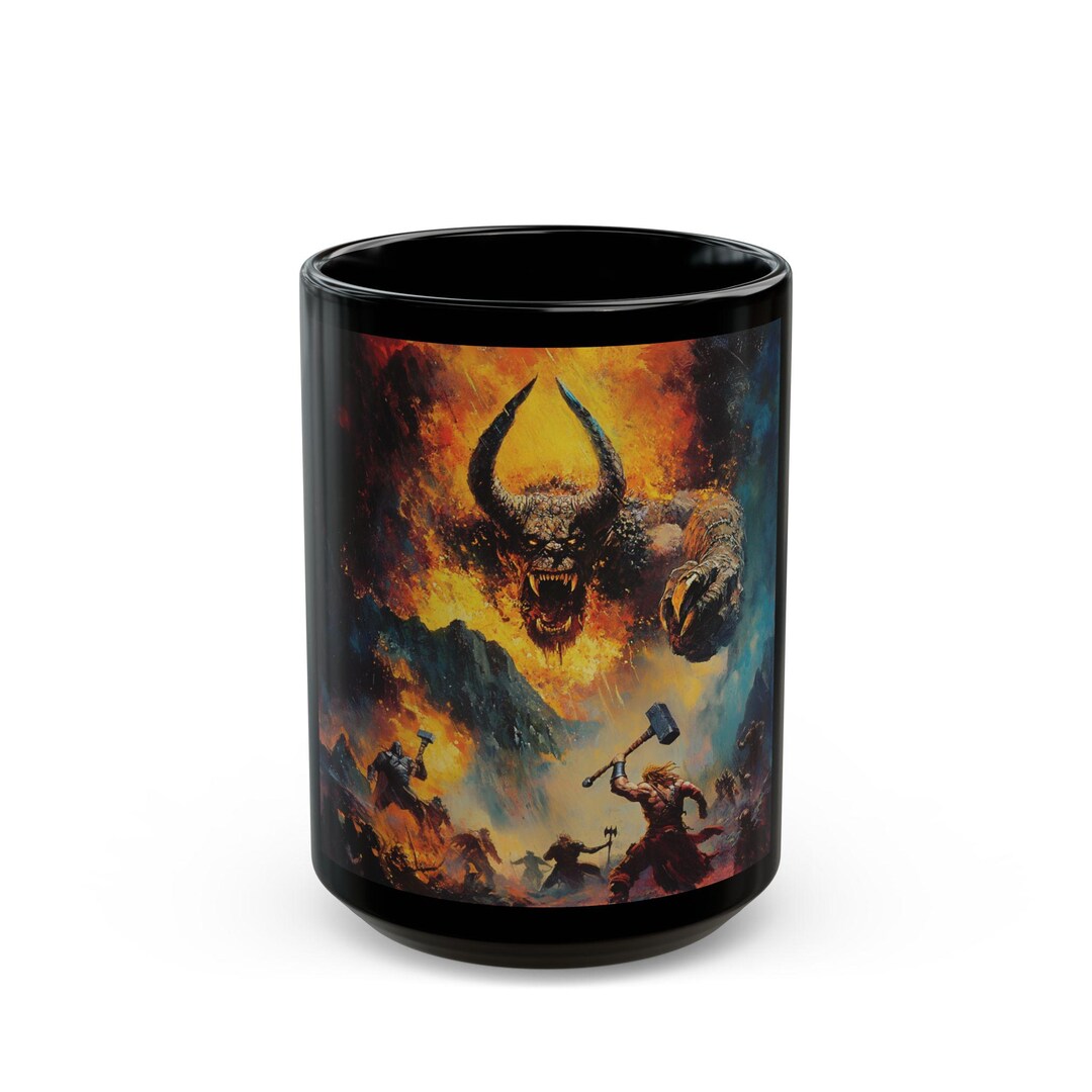 The Battle of Ragnarok - Black Mug (11oz, 15oz) - Etsy