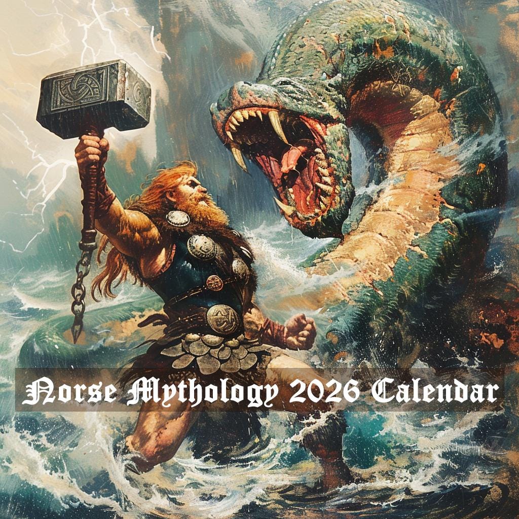 Norse Mythology & Viking Lore - Mythical 2026 Calendar - Etsy