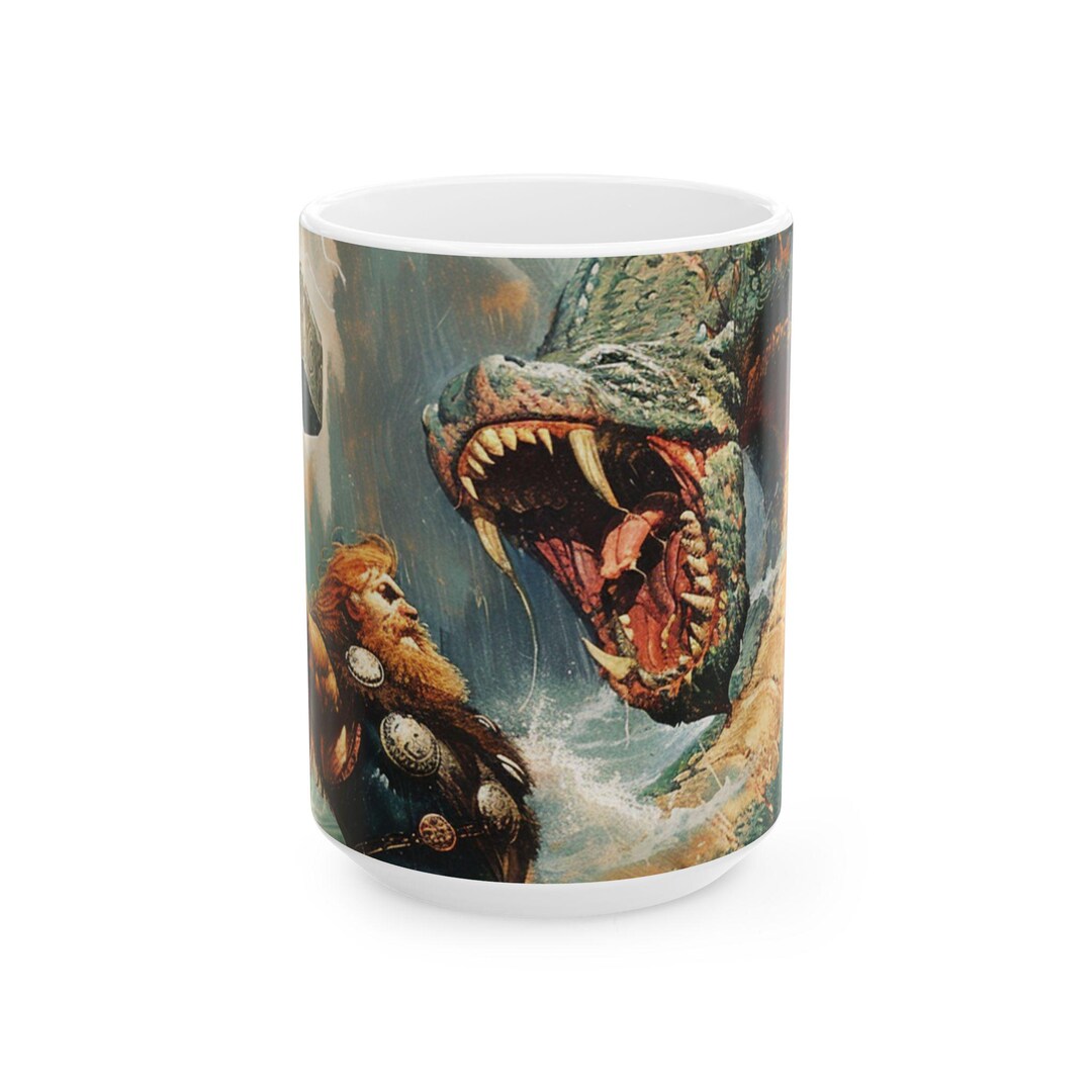 Thor Battles Jormungandr - Epic Mug - Etsy