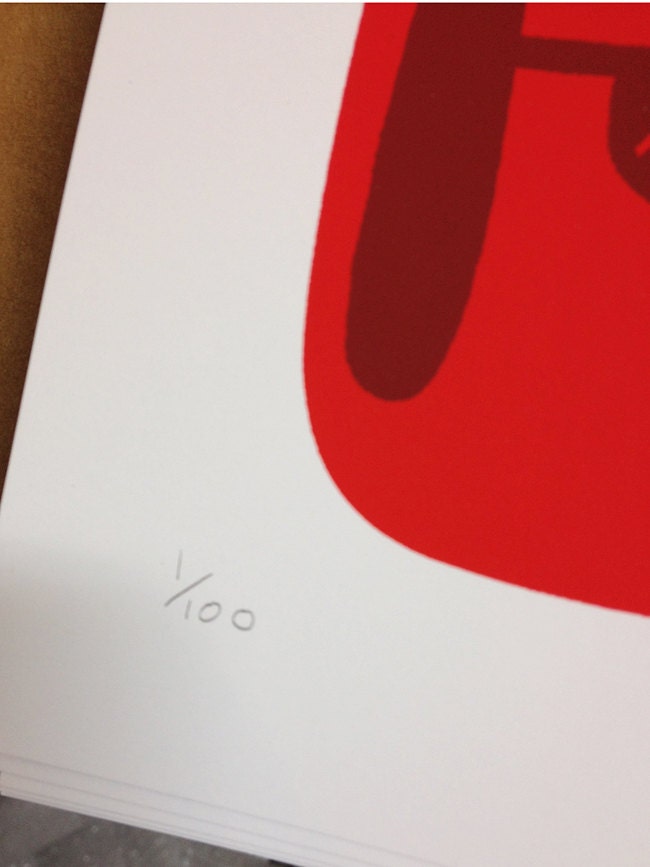 Red Dogs Screen Print, Red, Blue, Poster - Etsy