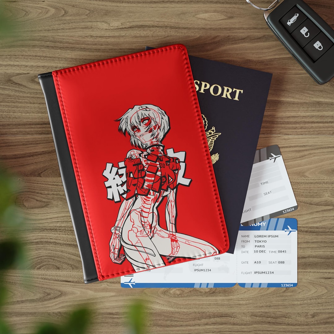 Rei Ayanami Anime Passport Cover Anime Lover Gift Idea RFID Wallet ...