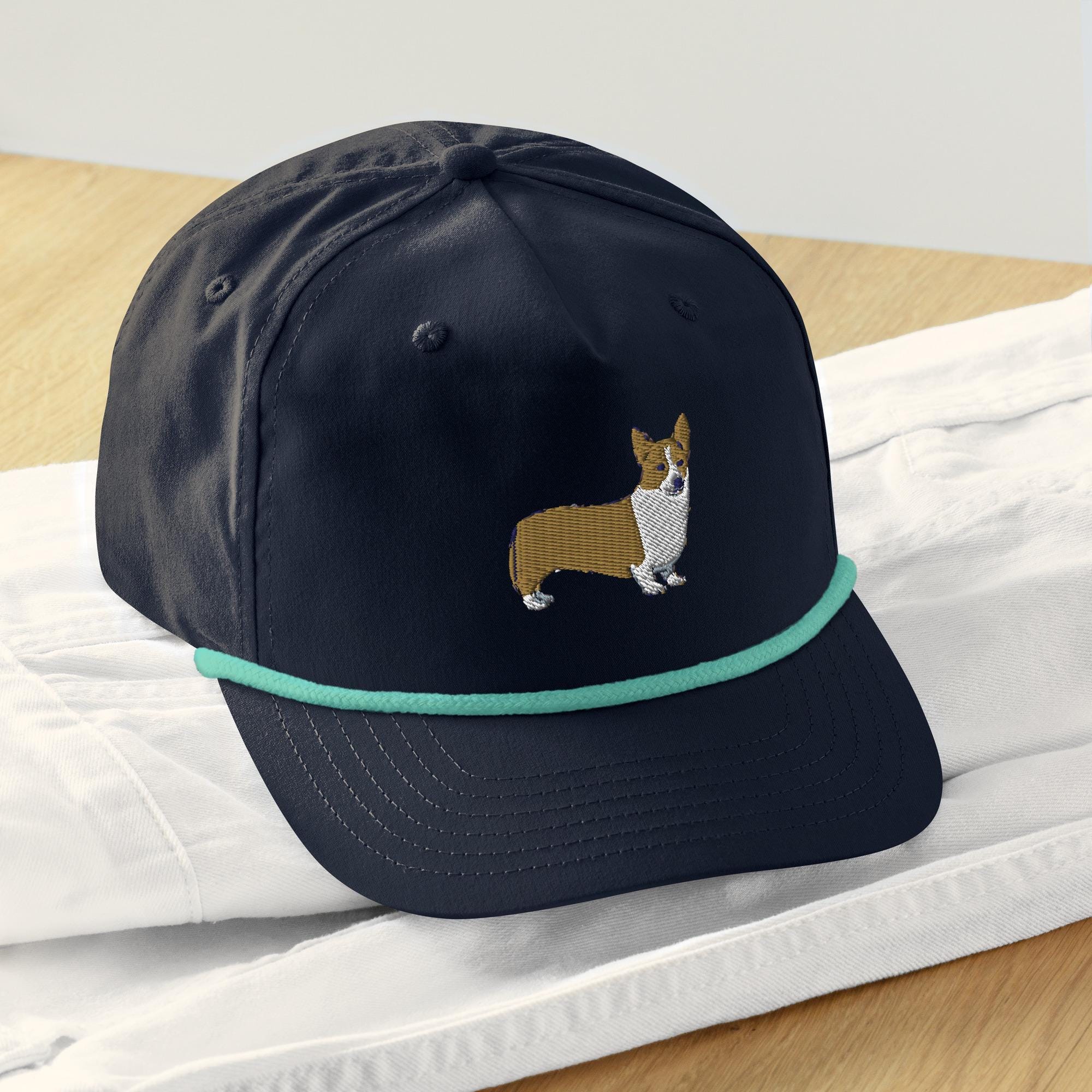 Rope Cap With Cute Corgi Golf Design – Stylish Casual Hat for Golf ...