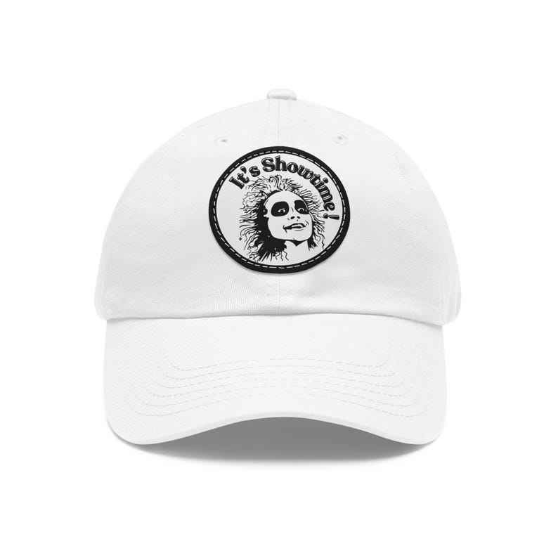 Beetlejuice Showtime Hat, Beetlejuice Dad Hat With Leather Patch round ...