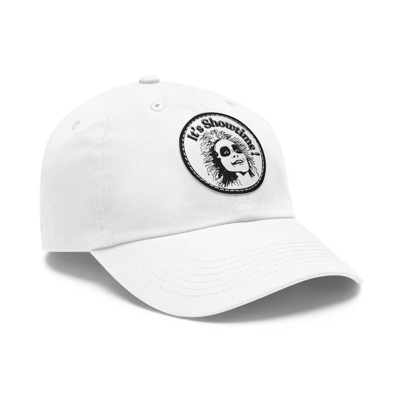 Beetlejuice Showtime Hat, Beetlejuice Dad Hat With Leather Patch round ...