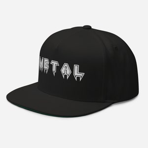 Heavy Metal Hat, 3D Puff Embroidered Snapback Hat , Ball Cap ...