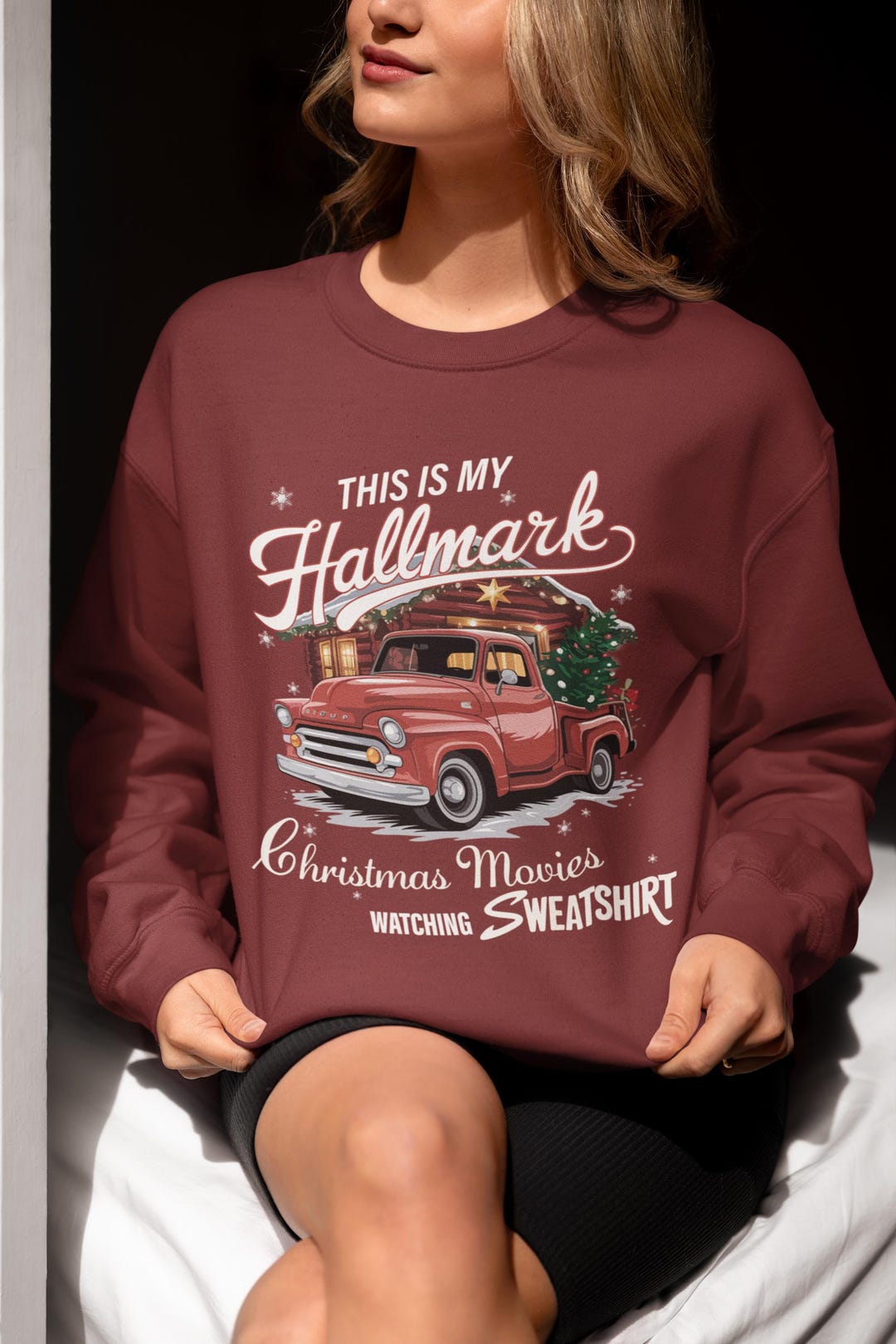 This is My Hallmark Christmas Movie Watching Sweatshirt, Hallmark Long ...