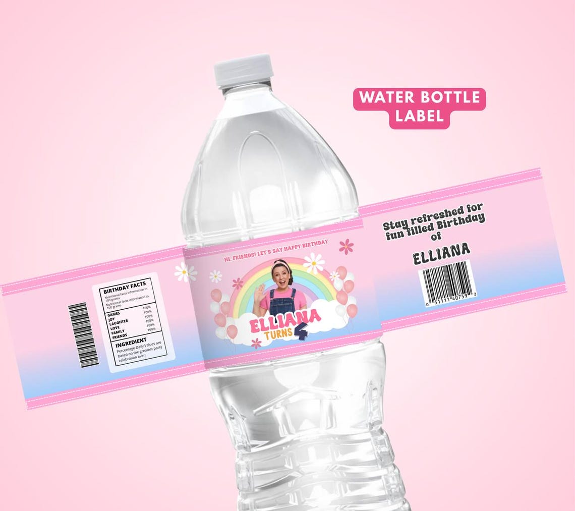 Editable Ms Rachel Party Favor Printables, Ms Rachel Chip Bags, Rice ...