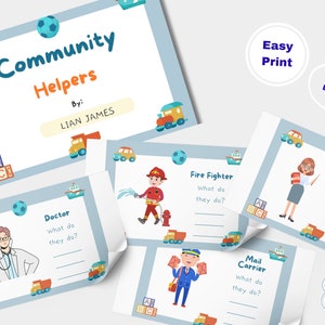 Community Helpers Activity Sheet for Preschoolers and Toddlers, 30 ...