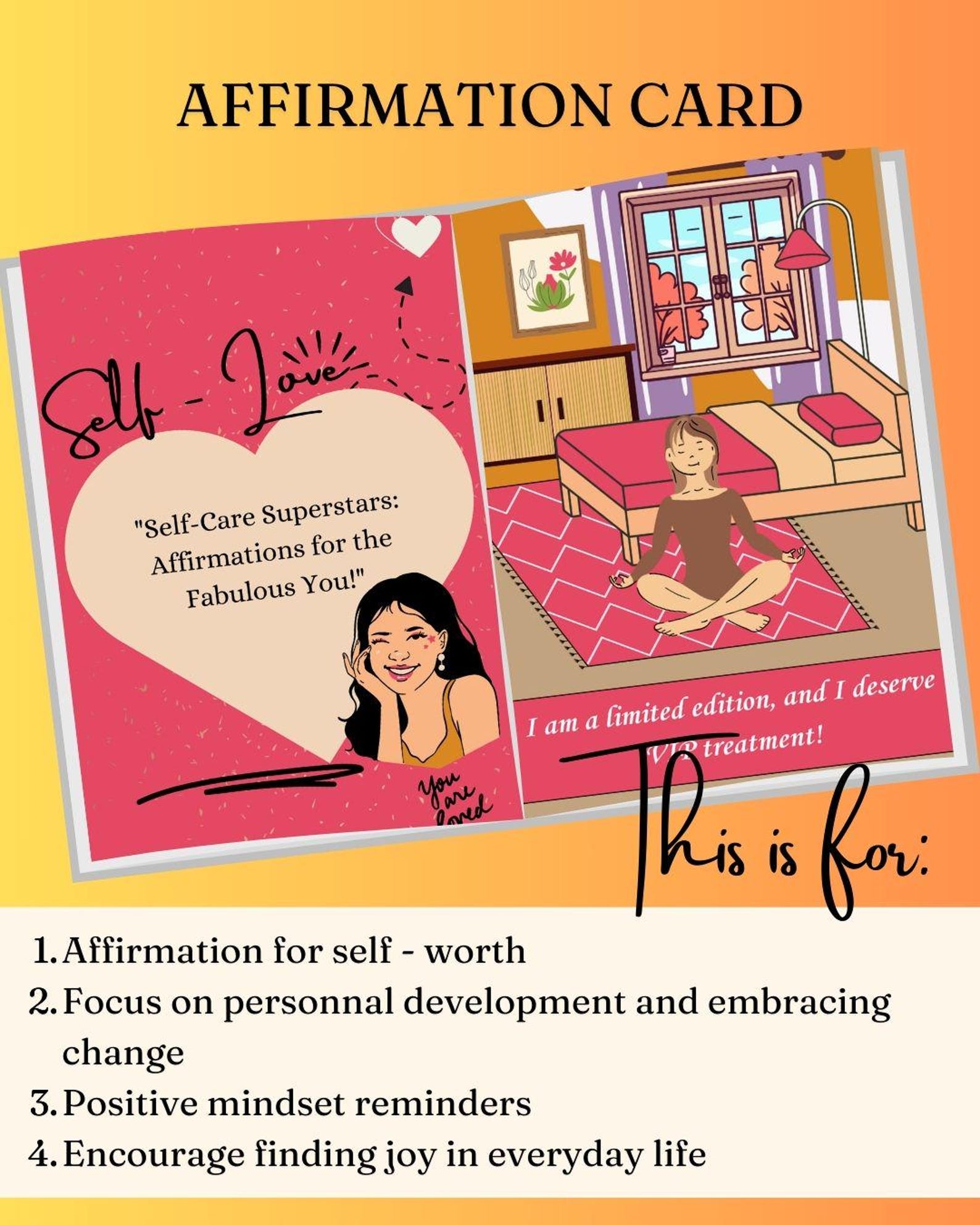 Self - Love Affirmation Cards | 30 Printable Affirmation Card Deck ...
