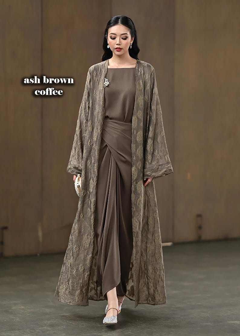 Elegant 3-piece Modest Abaya Set Layered Gown for Special Occasions - Etsy