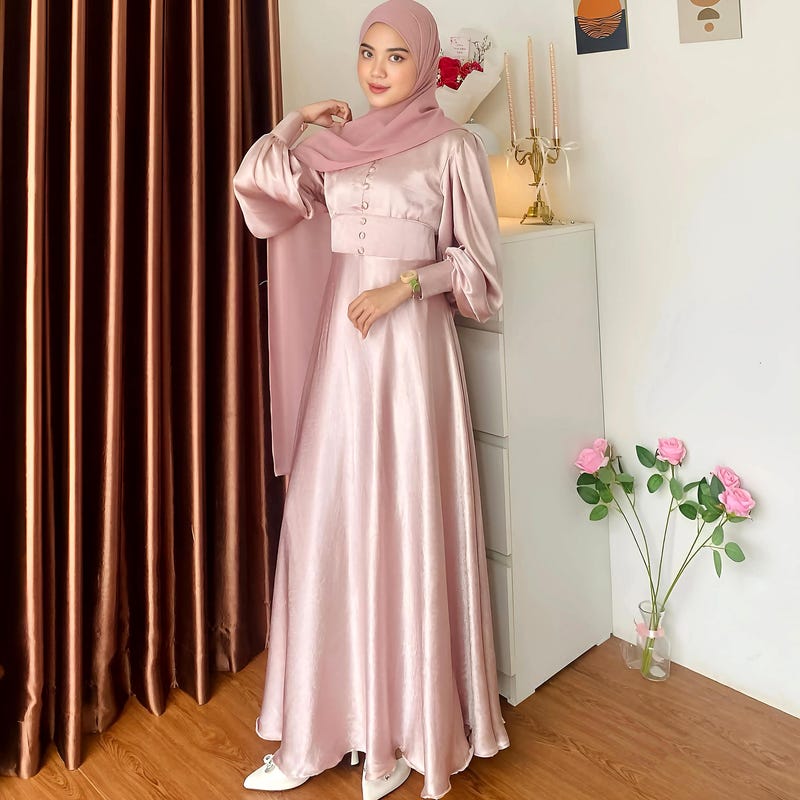 Pink Hijab Wedding Dress - Etsy