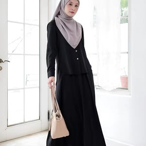 Tencela Muslimah Outfit: Collared Tunic Skirt Set - Ramadan Eid ...