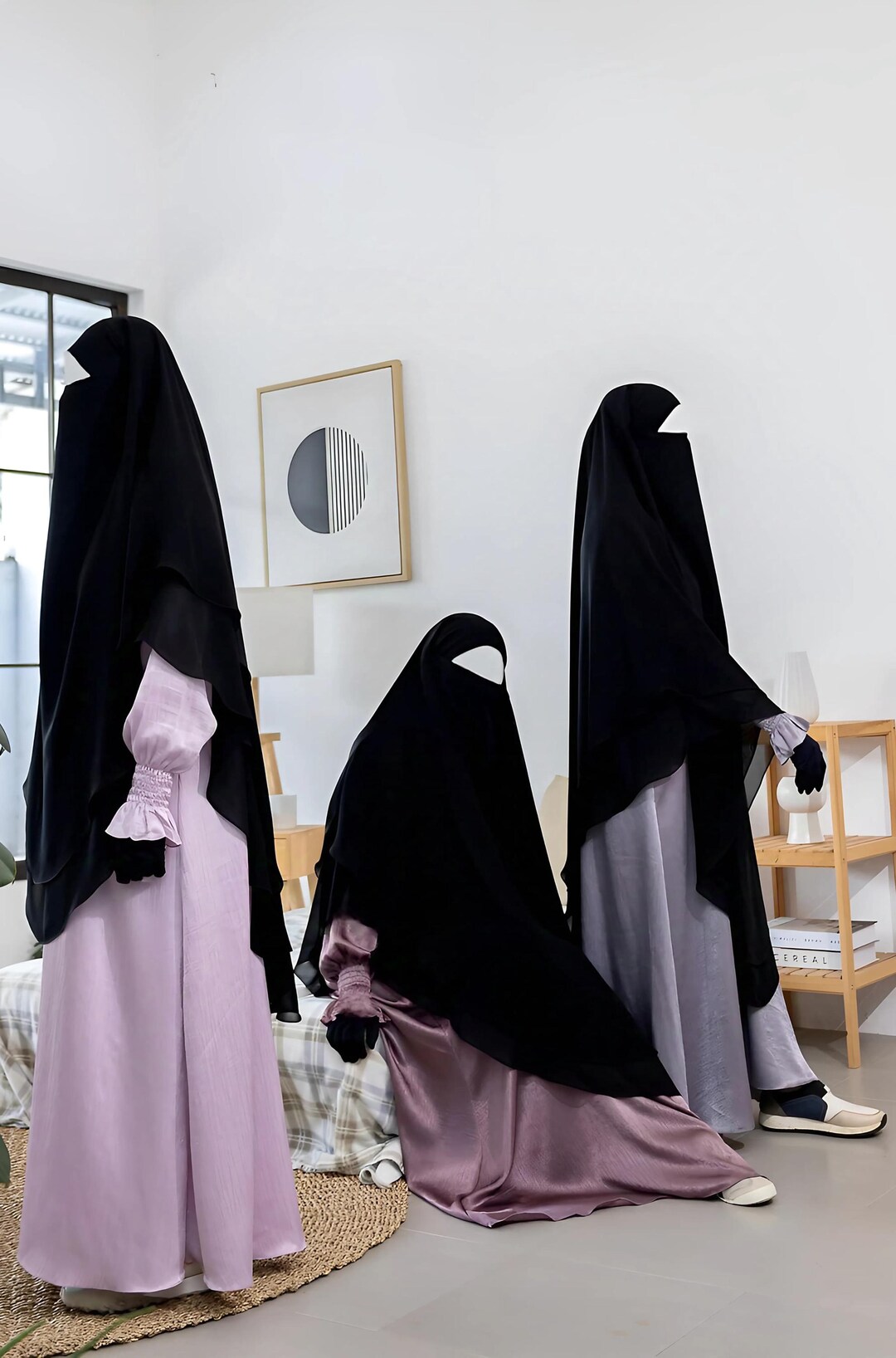 Shimmer Abaya & Khimar Set Modest Islamic Dress for Women Ramadan Eid ...
