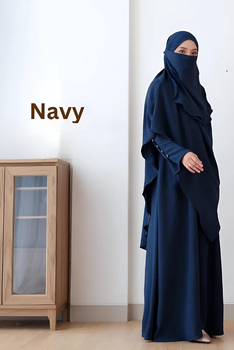 Modest Islamic Abaya Dress: Linica Airflow Fabric, French Khimar - Etsy