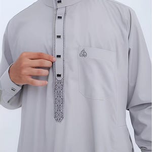 Premium Saudi Men's Jubba Thobe - Sultan Raza Fabric, Elegant Eid ...