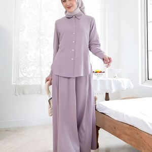 Tencela Muslimah Outfit: Collared Tunic Skirt Set - Ramadan Eid ...