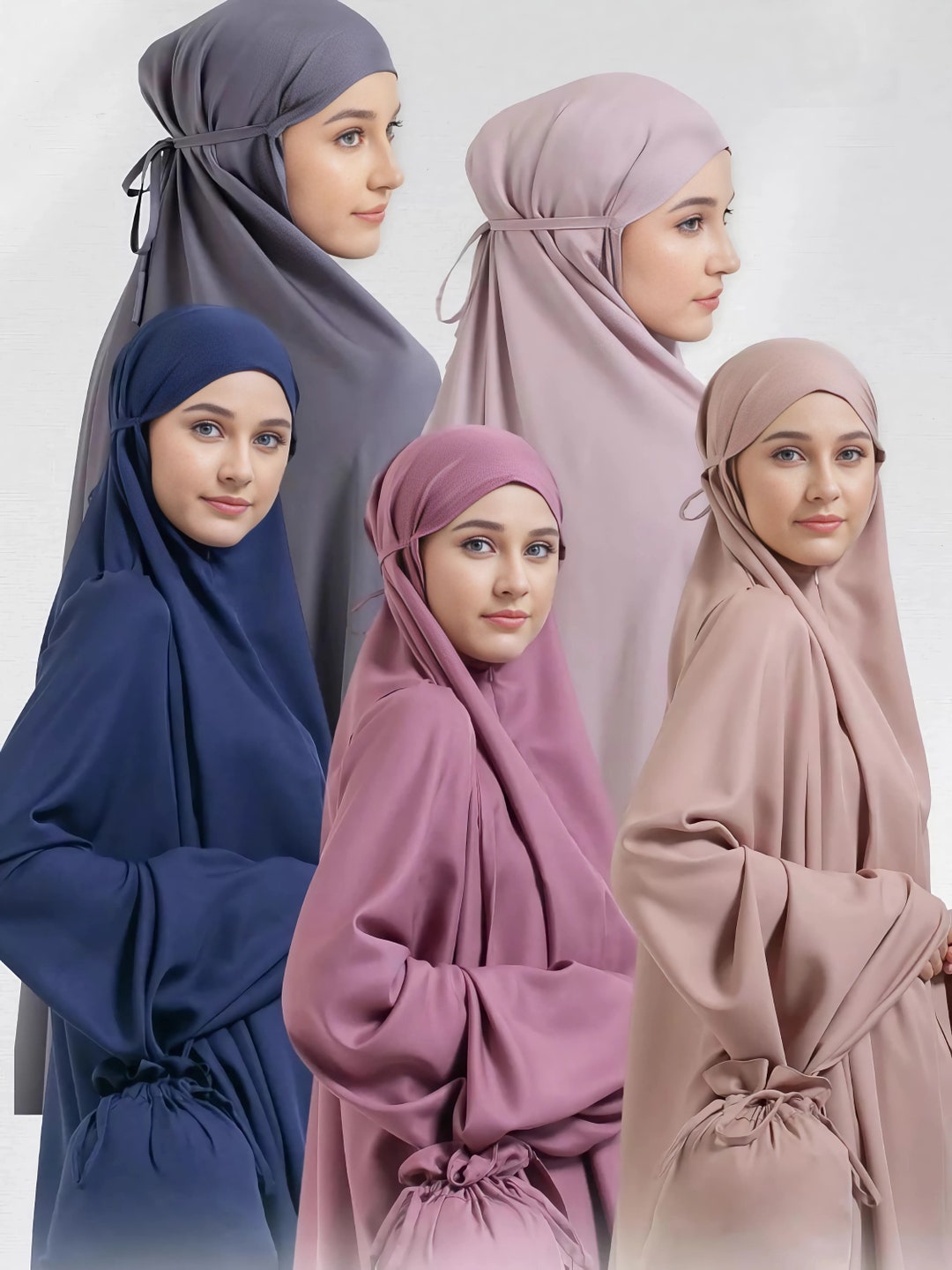 Poly Rayon Prayer Hijab and Skirt Set: Islamic Modest Garments - Etsy