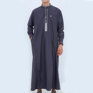 Premium Saudi Men's Jubba Thobe - Sultan Raza Fabric, Elegant Eid ...