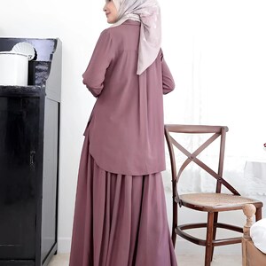 Tencela Muslimah Outfit: Collared Tunic Skirt Set - Ramadan Eid ...