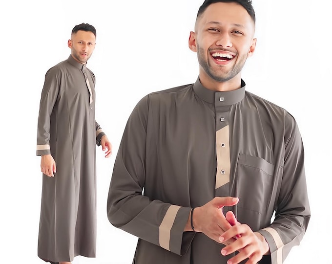 Designer Jubba Thobes for Muslim Men Saudi Thawb Arabic Islamic Qatar ...