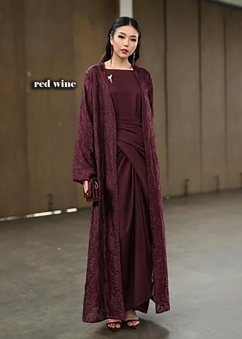 Elegant 3-piece Modest Abaya Set Layered Gown for Special Occasions - Etsy