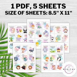 45 Printable Positive Affirmation Cards for Kids | Motivational ...