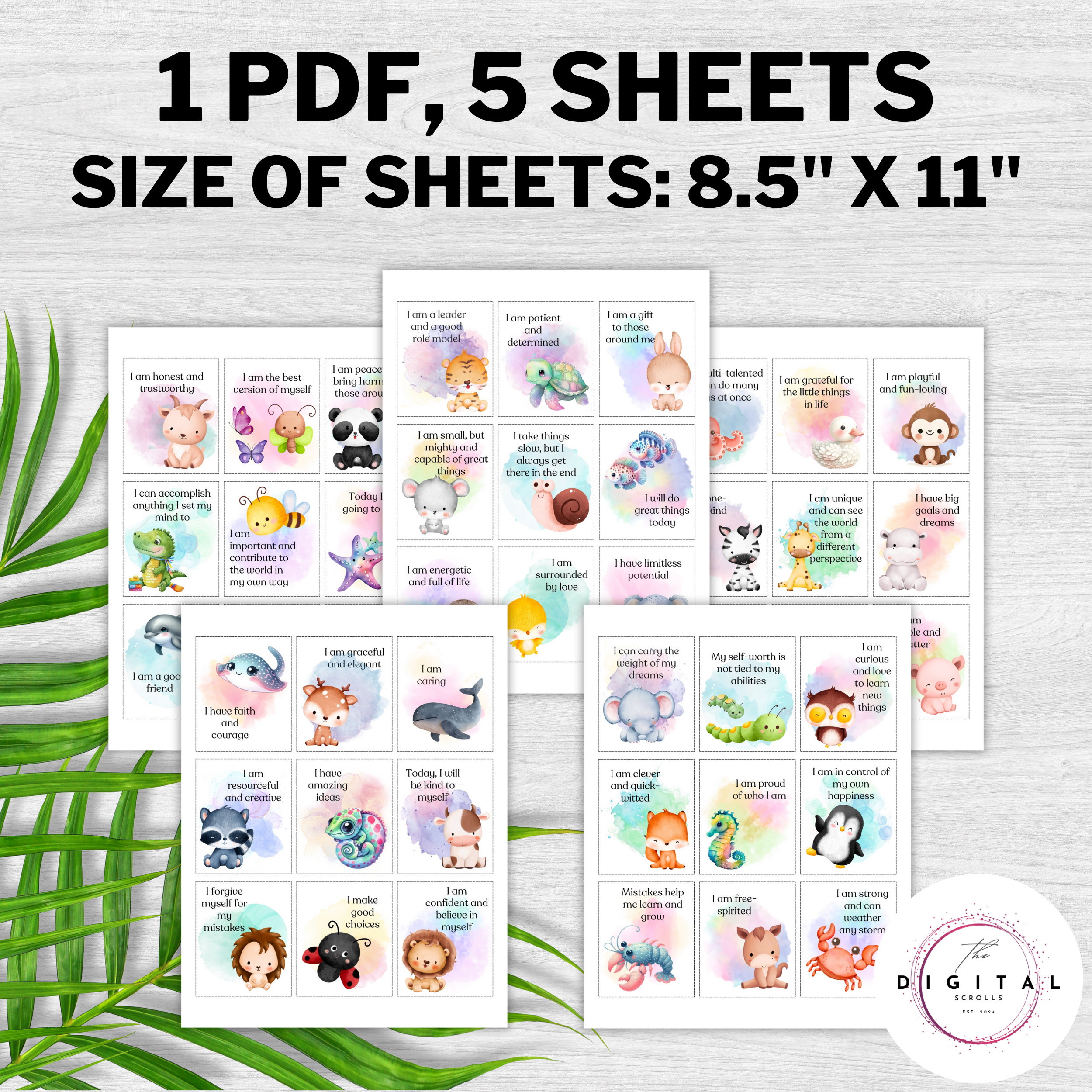 45 Printable Positive Affirmation Cards for Kids | Motivational ...