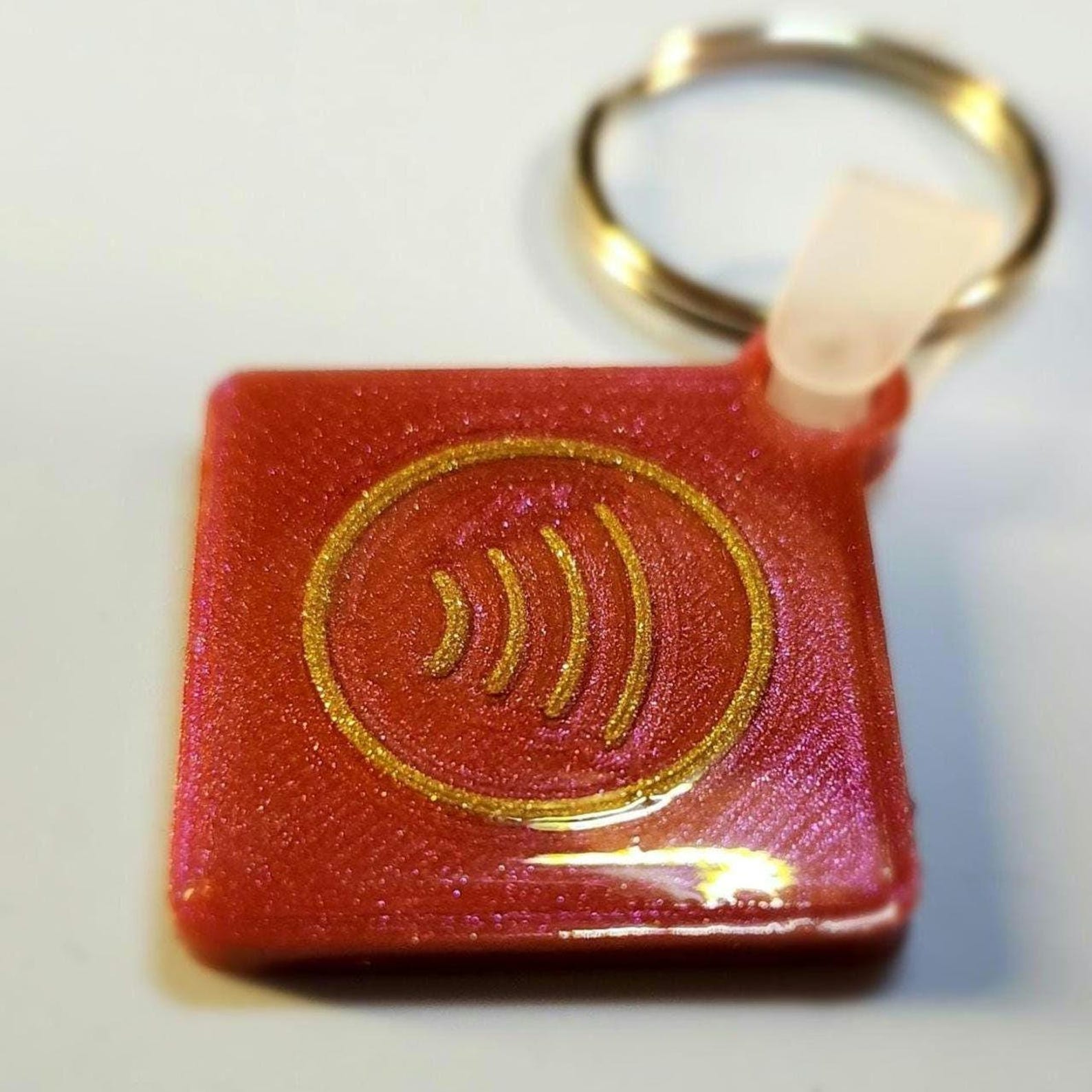 NFC Keychain With Tap Logo & Smile – Tap to Share Your Profile ...
