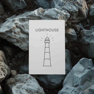 Lighthouse Digital Art Lighthouse Wall Art Coastal Wall Art Nautical ...