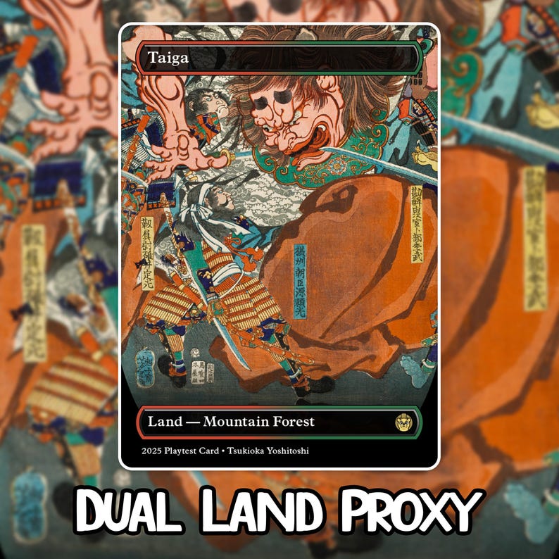 Japanese Woodblock MTG Proxy Dual Lands | Foil and Non-foil | Single ...