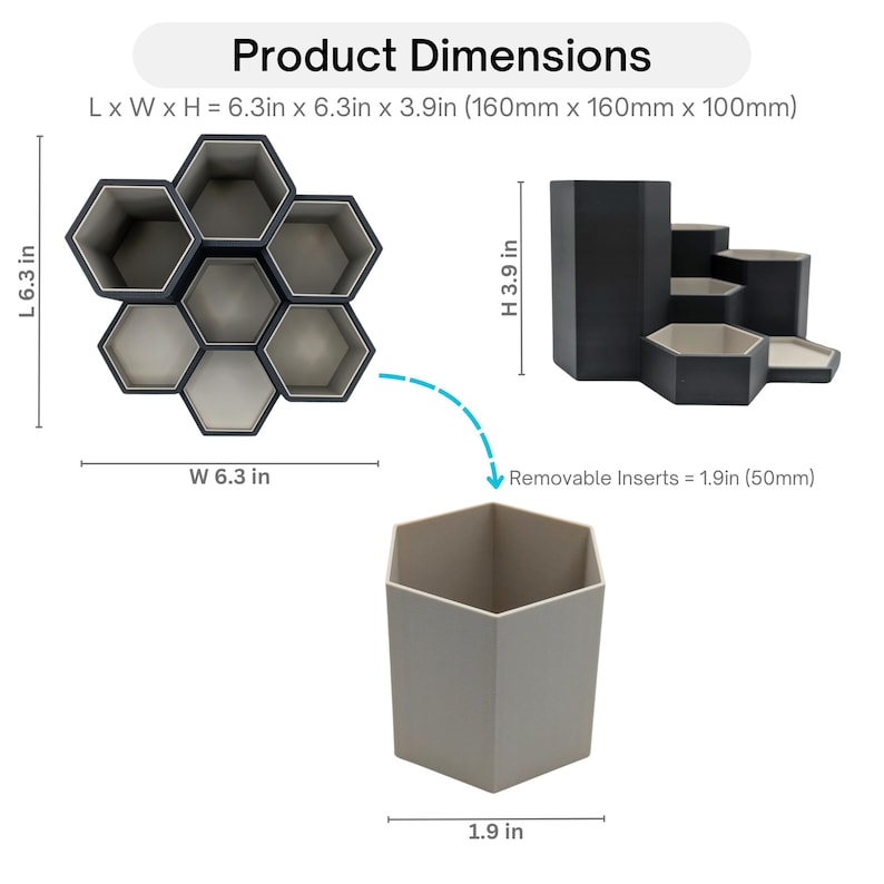Honeycomb Desk Organizer | Pen/pencil Holder | Office Supplies Storage ...