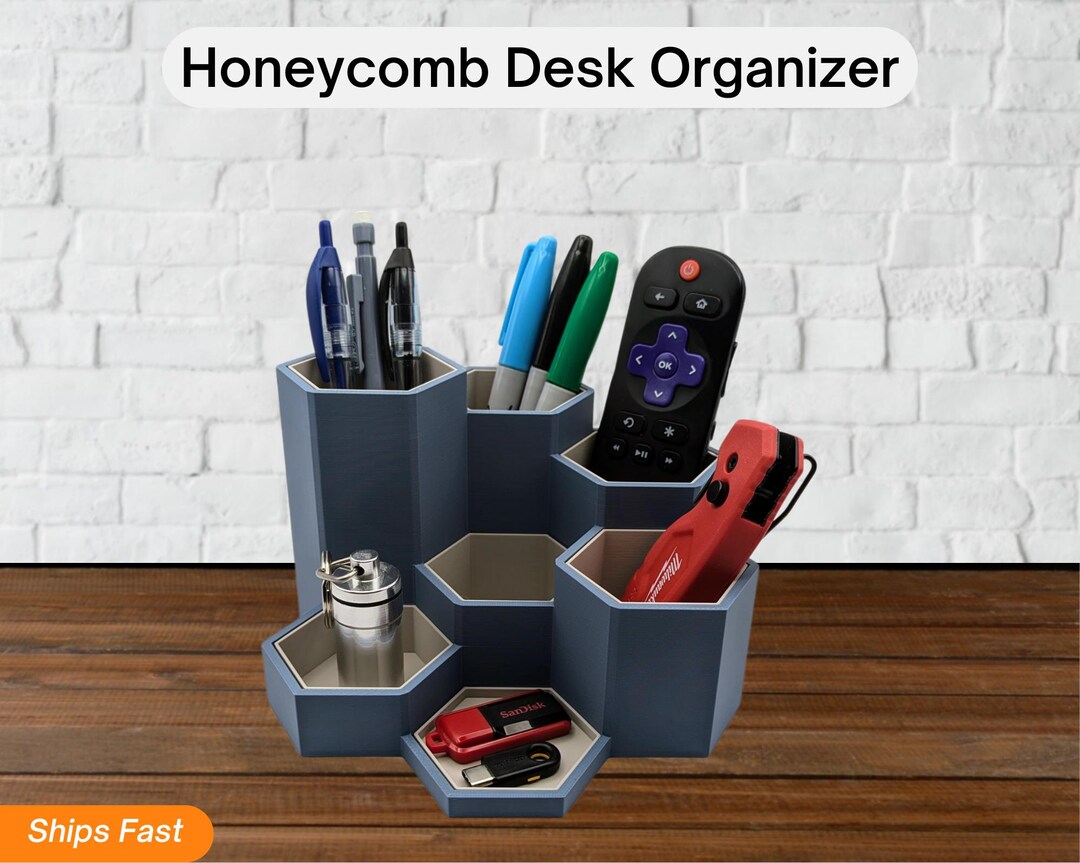 Honeycomb Desk Organizer | Pen/pencil Holder | Office Supplies Storage ...