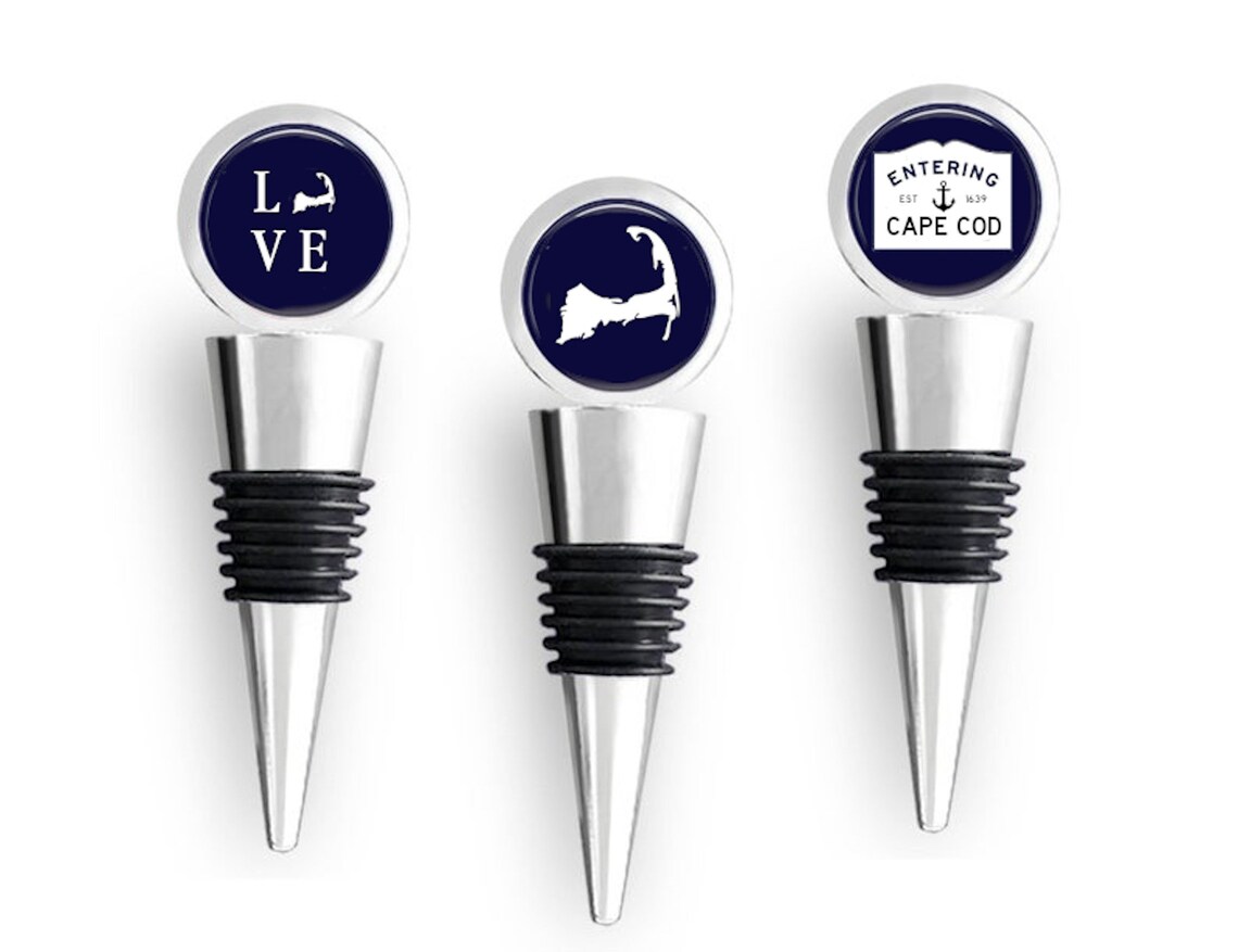 Cape Cod Wine Stoppers, Cape Cod Beach House Gift, Housewarming Gift - Etsy