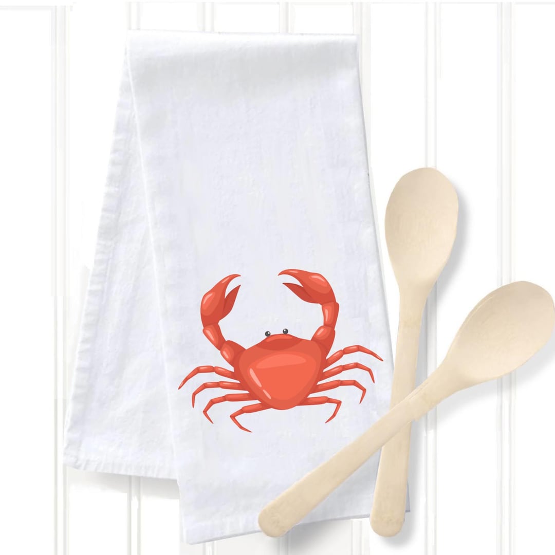 Tea Towel - Crab - Etsy