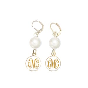 Pearl Monogram Jewelry, Pearl Monogram Necklace, Pearl Monogram ...