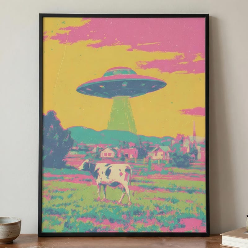 Retro Neon Poster - Etsy