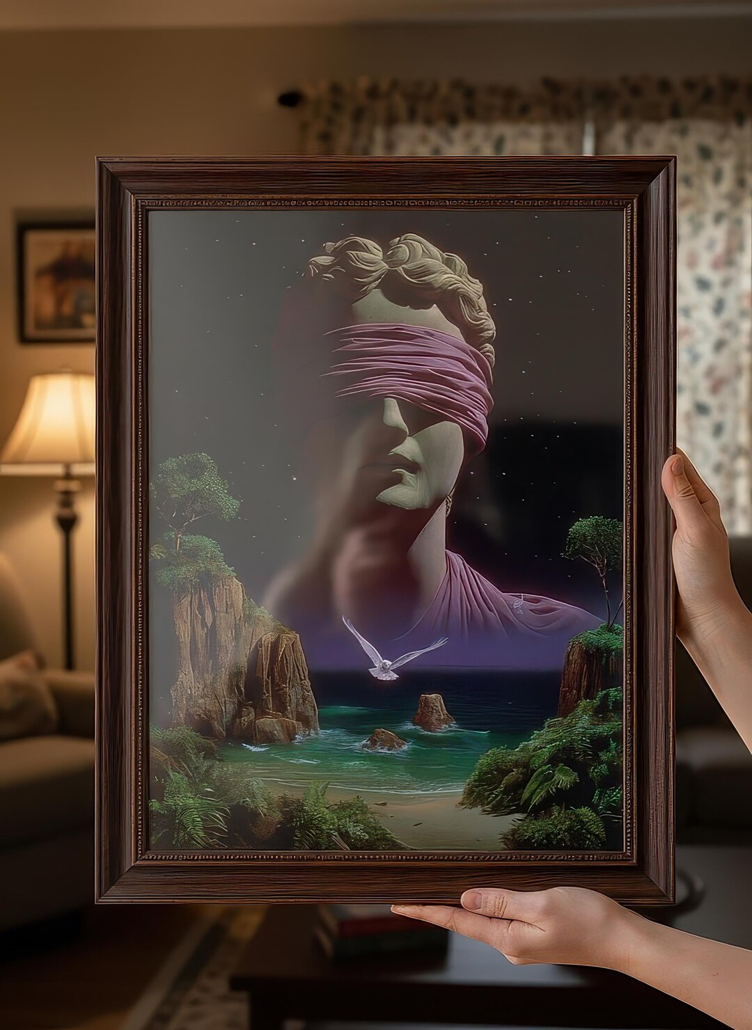 Neoclassical Goddess Art Print: Celestial Dreamscape Poster (UNFRAMED ...