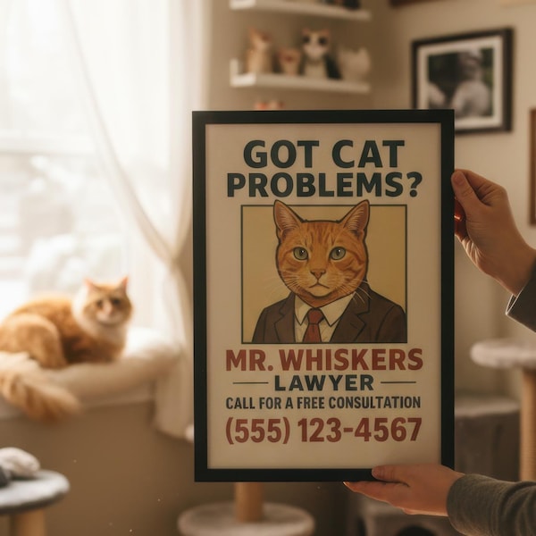 Law Cat Art - Etsy